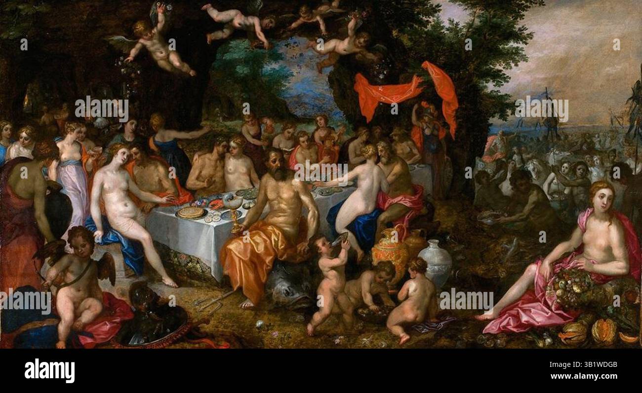 Jan Brueghel and Hendrick van Balen - The Marriage of the Goddess of the Sea, Thetis, and King ...
