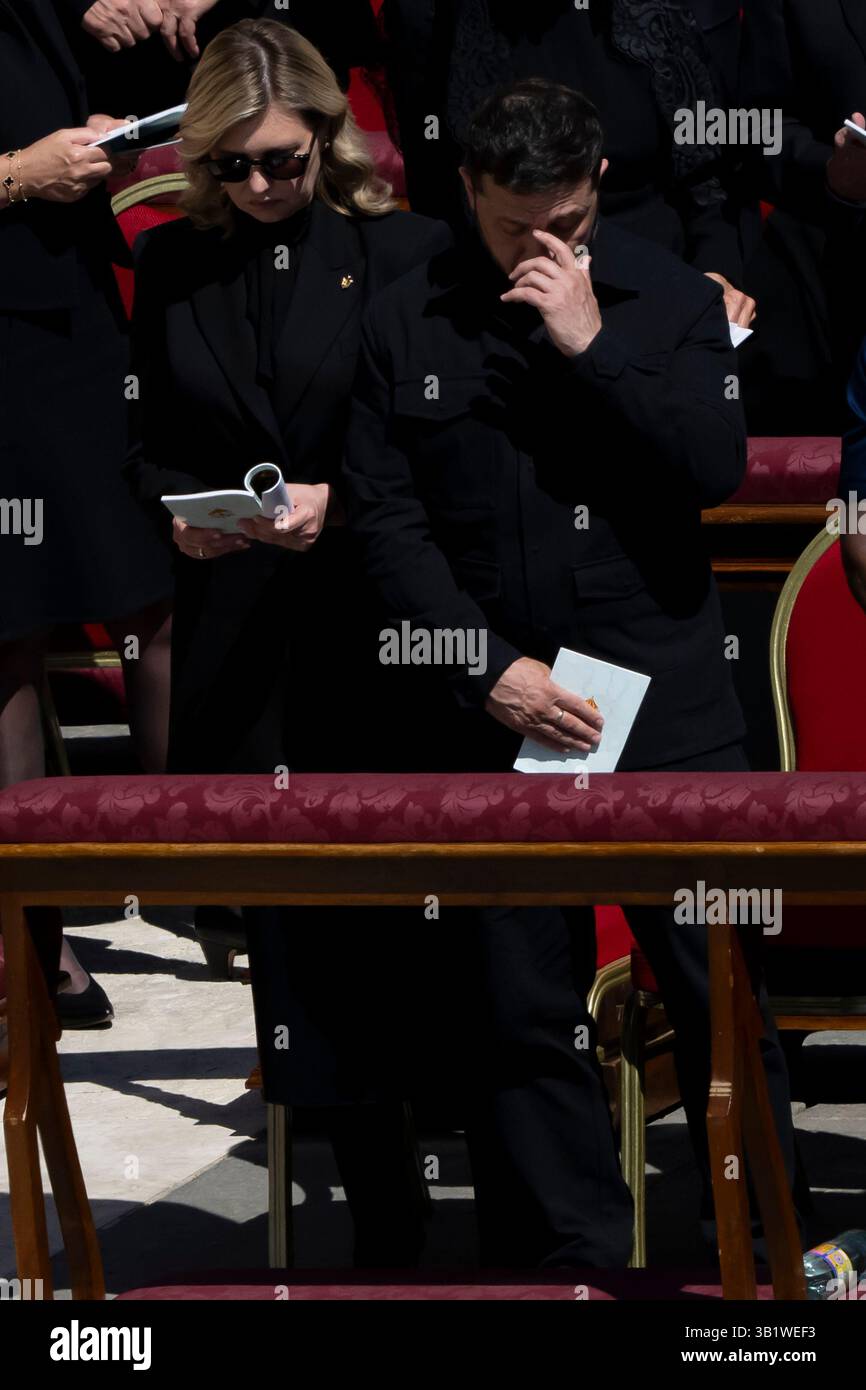Vatican City, Vatican. 26th Apr, 2025. Ukraine's President Volodymr ...