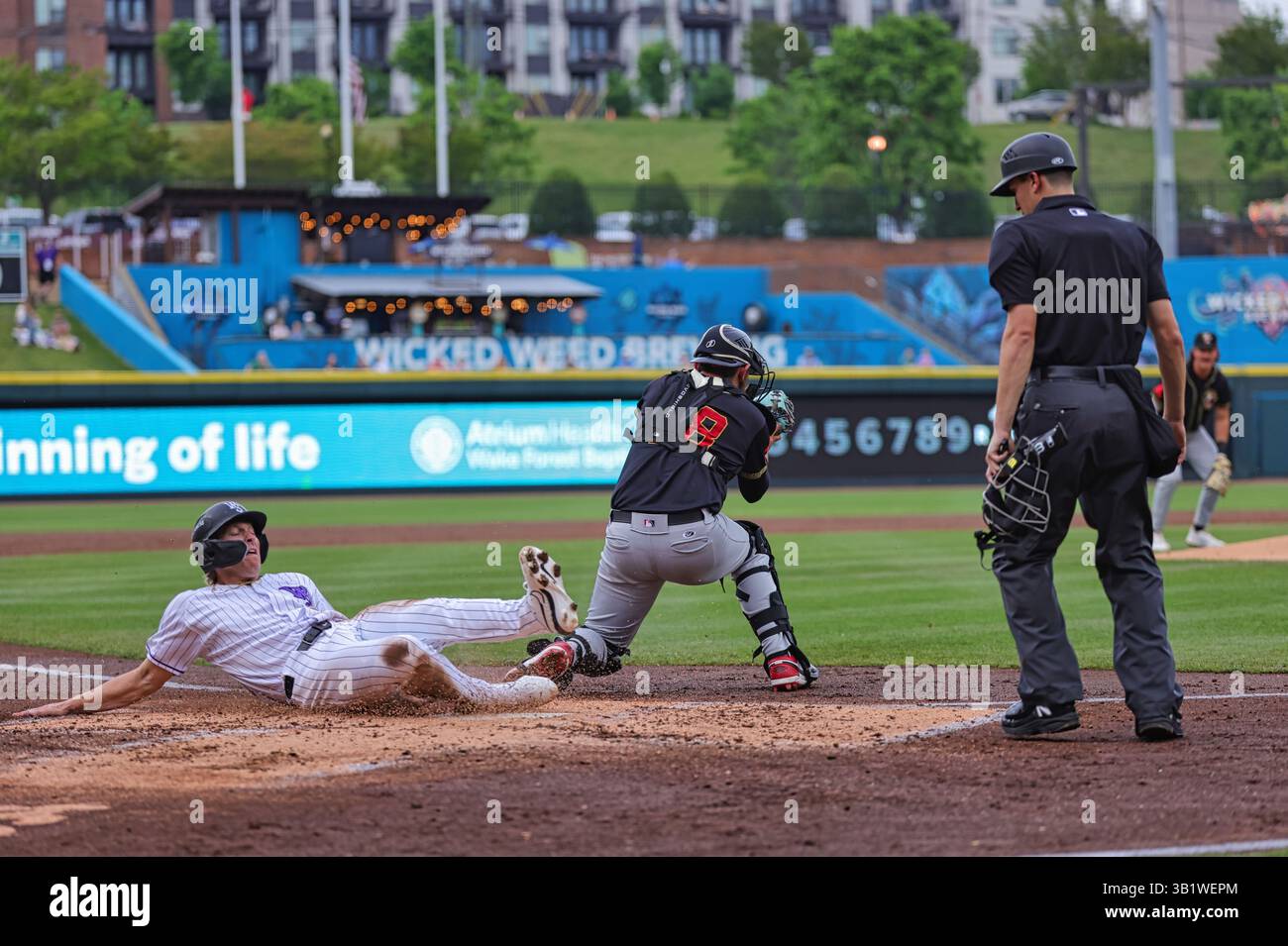 Winston-Salem, NC. USA; Winston-Salem Dash right field Cole McConnell ...