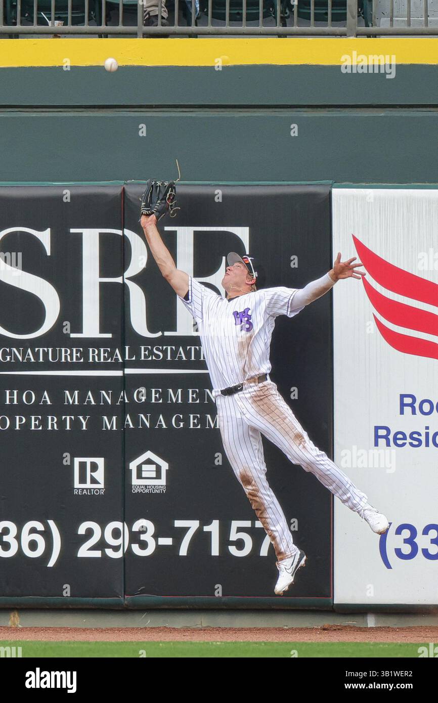 Winston-Salem, NC. USA; Winston-Salem Dash right field Cole McConnell ...