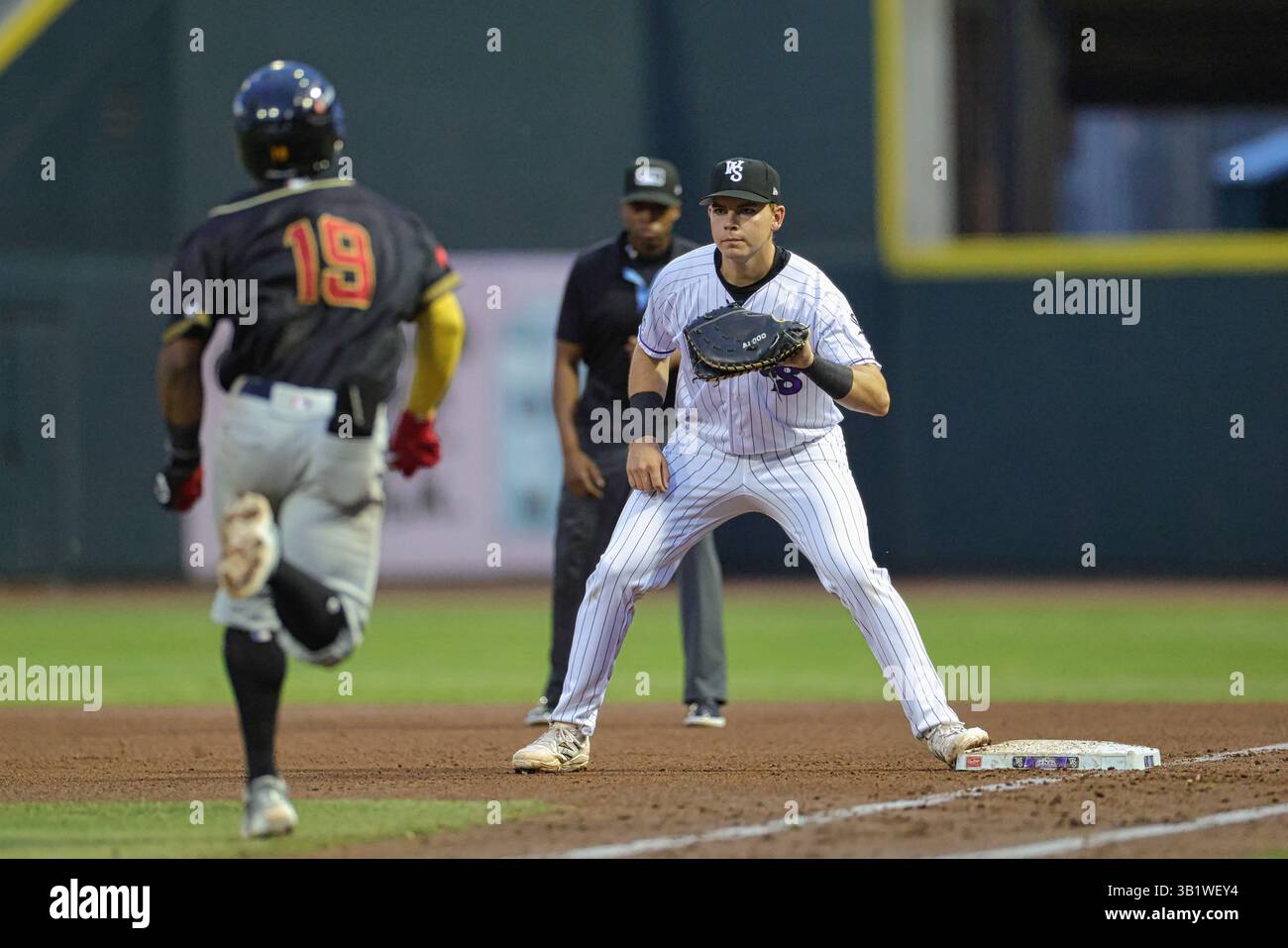 Winston-Salem, NC. USA; Winston-Salem Dash first base Wes Kath (9 ...
