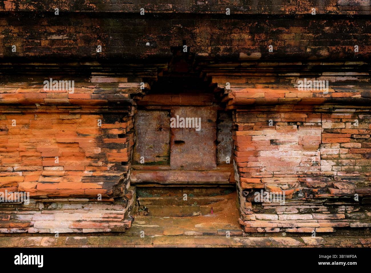 Close-up stone structure on Muara Takus temple in Kampar Regency, Riau ...