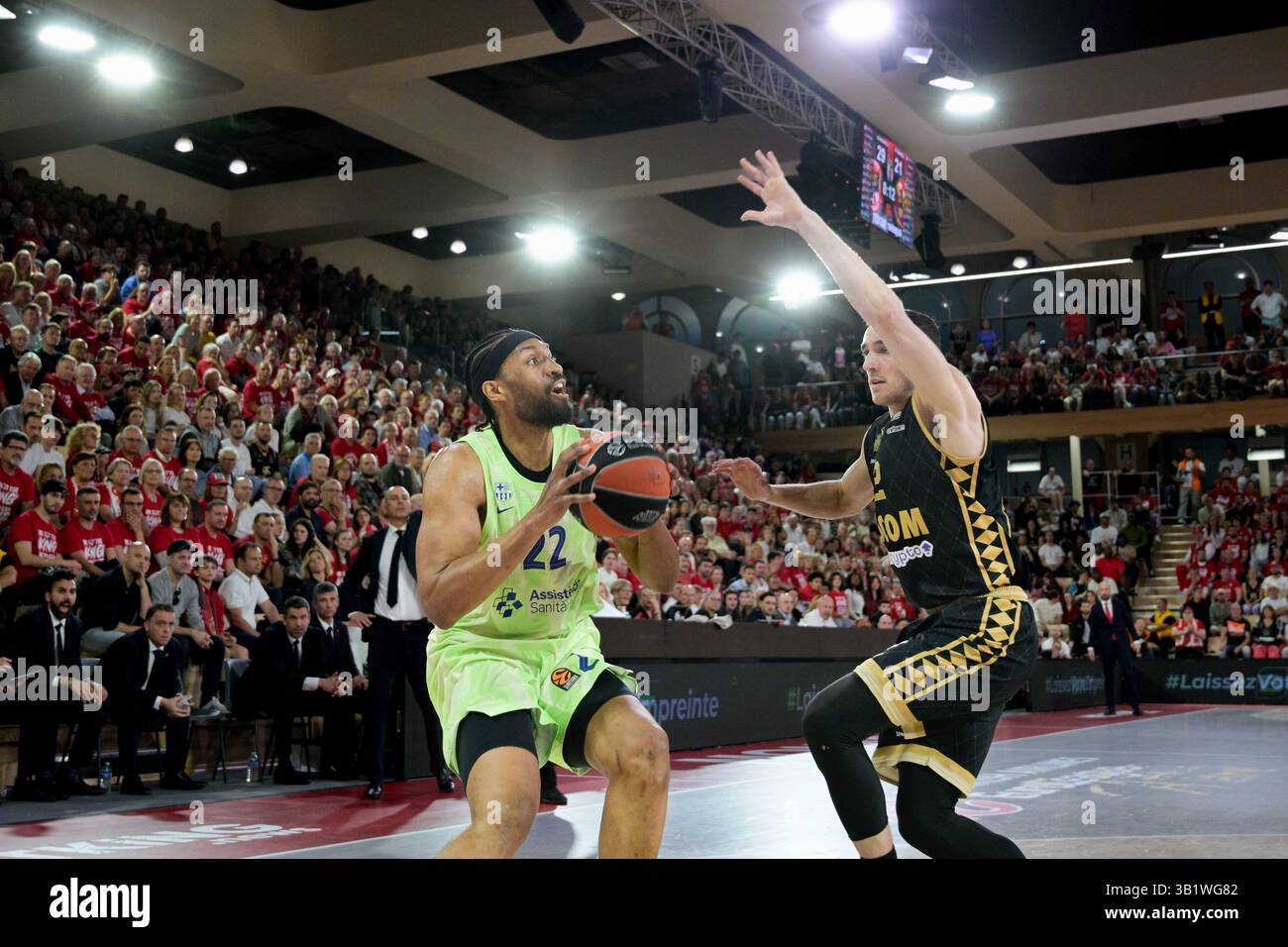 Monaco, Monaco. 25th Apr, 2025. #22 Jabari Parker of Barcelona seen in ...