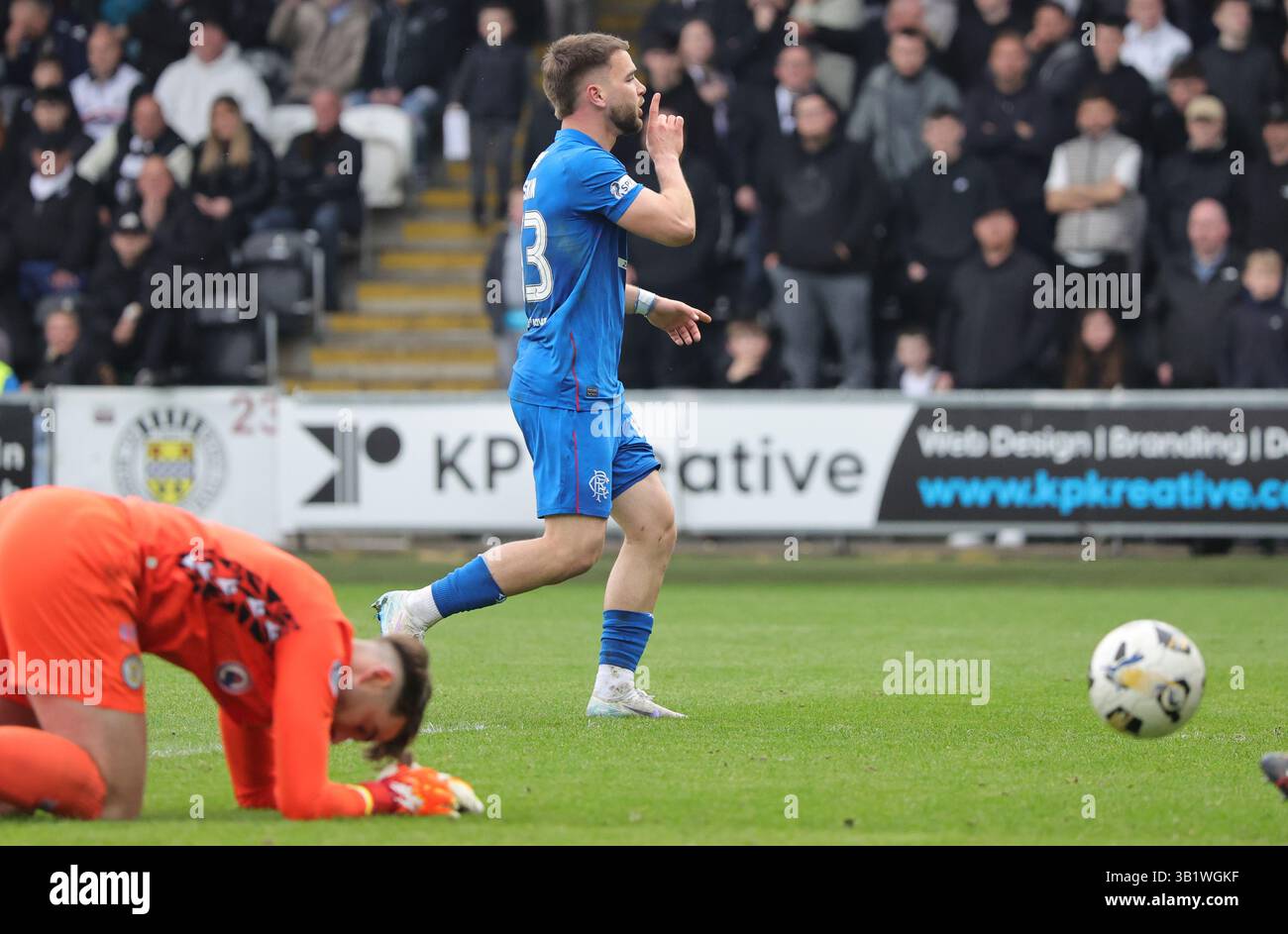 Rangers' Nicolas Raskin celebrates his teams second goal during the ...
