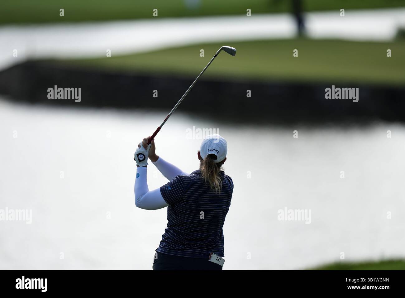 Lauren Coughlin hits from the third tee during the third round of the ...
