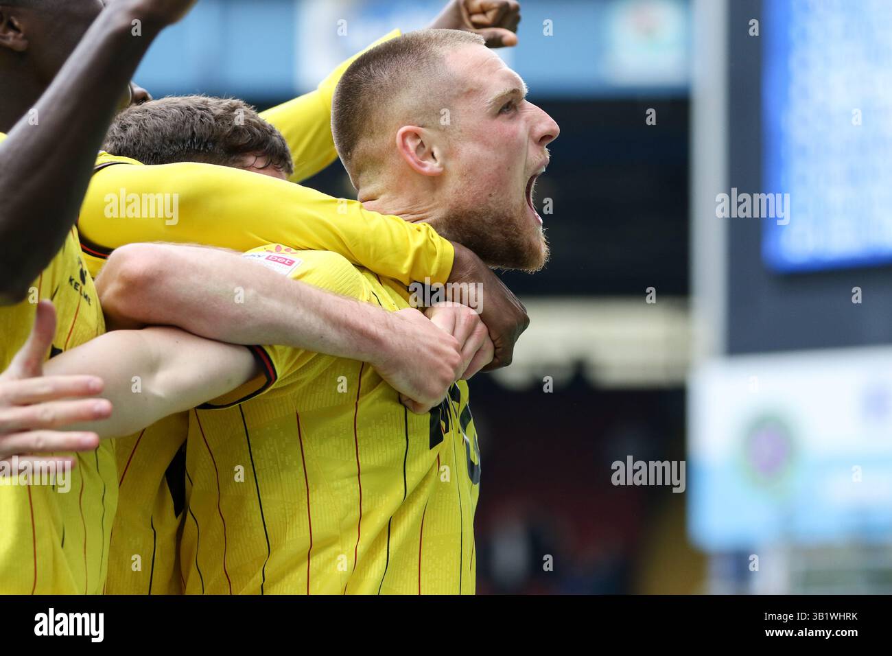 Ewood Park, Blackburn, UK. 26th Apr, 2025. Mattie Pollock (6 Watford ...