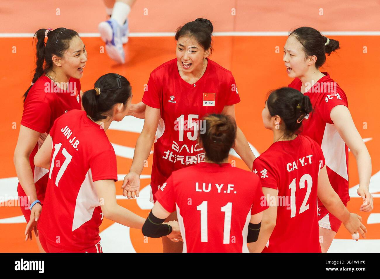 Pasig City, Philippines. 26th Apr, 2025. Players of China's BAIC Motor ...