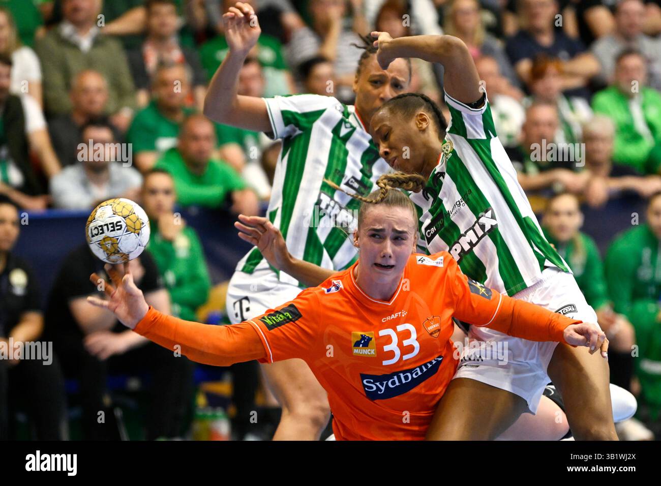 Thale Rushfeldt Deila of Odense, front, in action during the women's ...