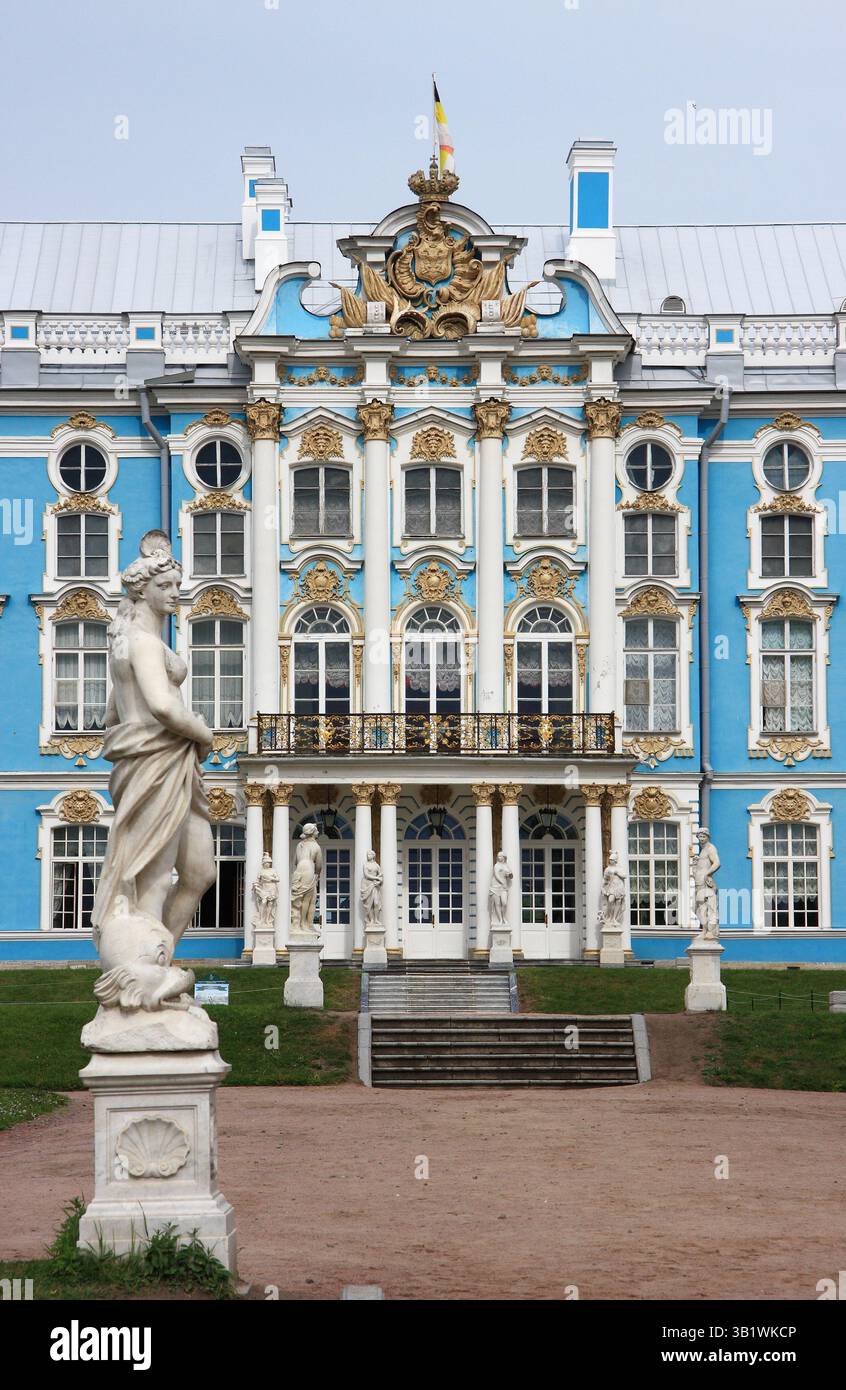 Pushkin, Saint Petersburg, Russian Federation. Detail of the main ...