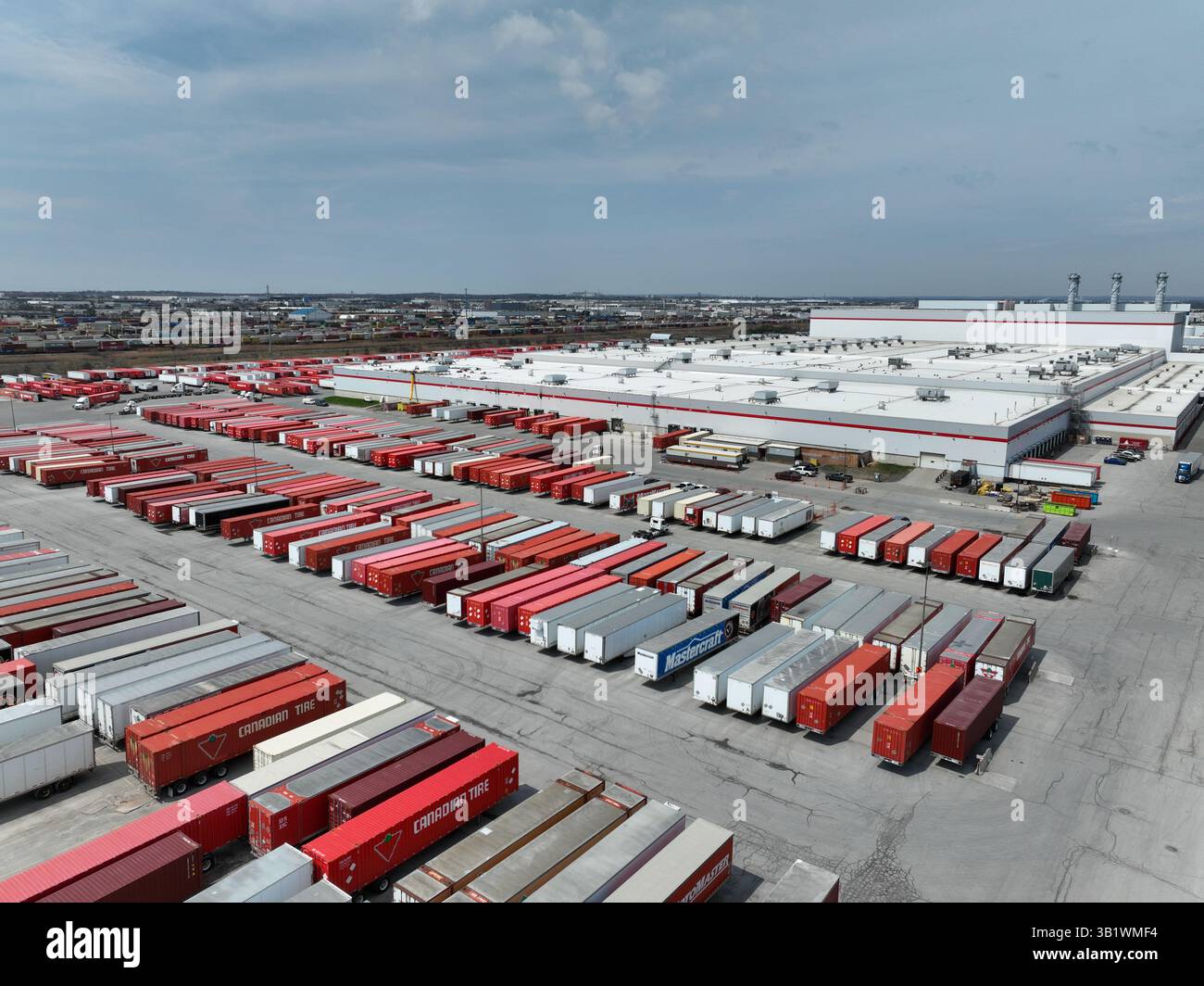 Drone Aerial View of Canadian Tire A.J. Billes Supply Chain ...