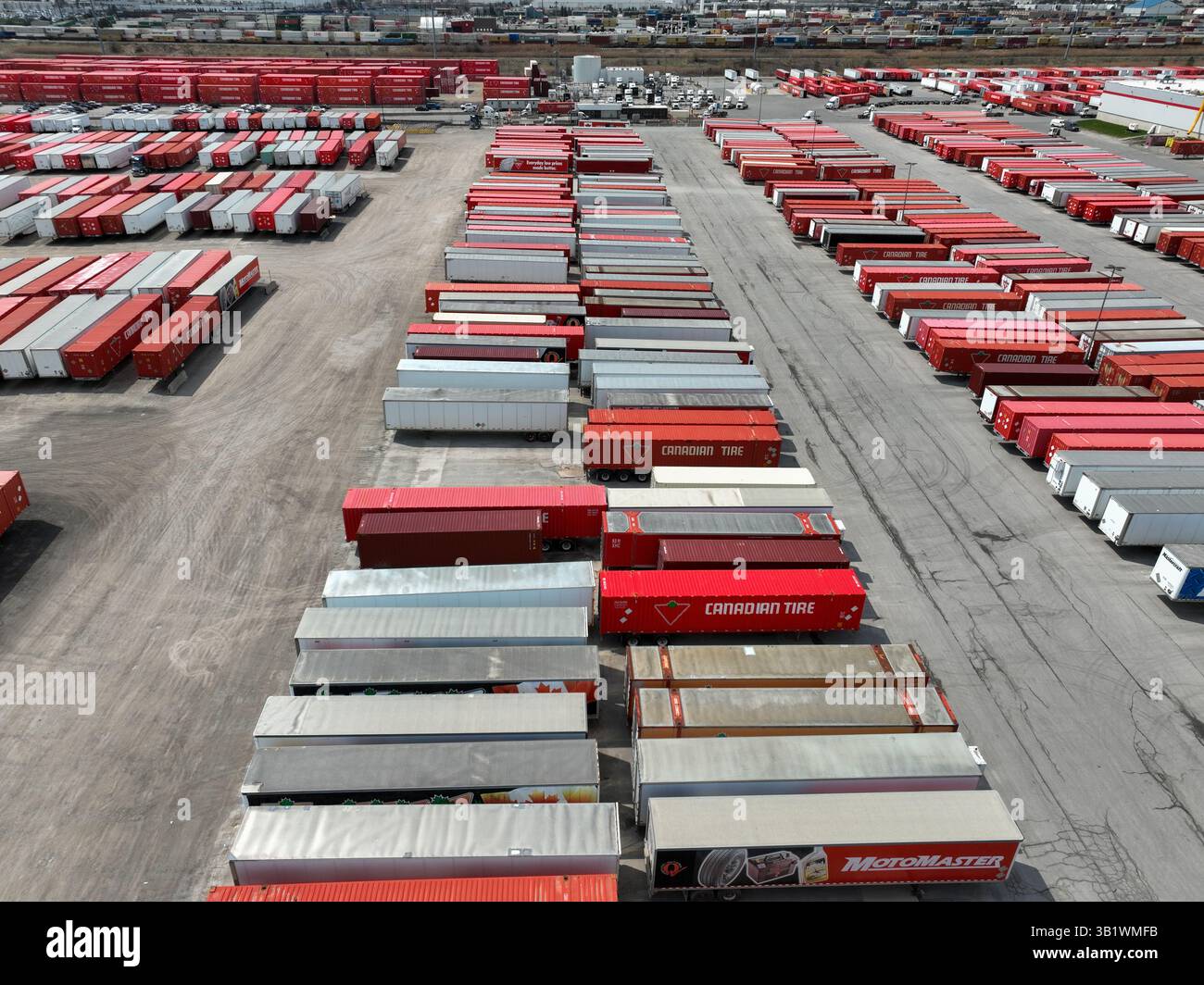Drone Aerial View of Canadian Tire A.J. Billes Supply Chain ...