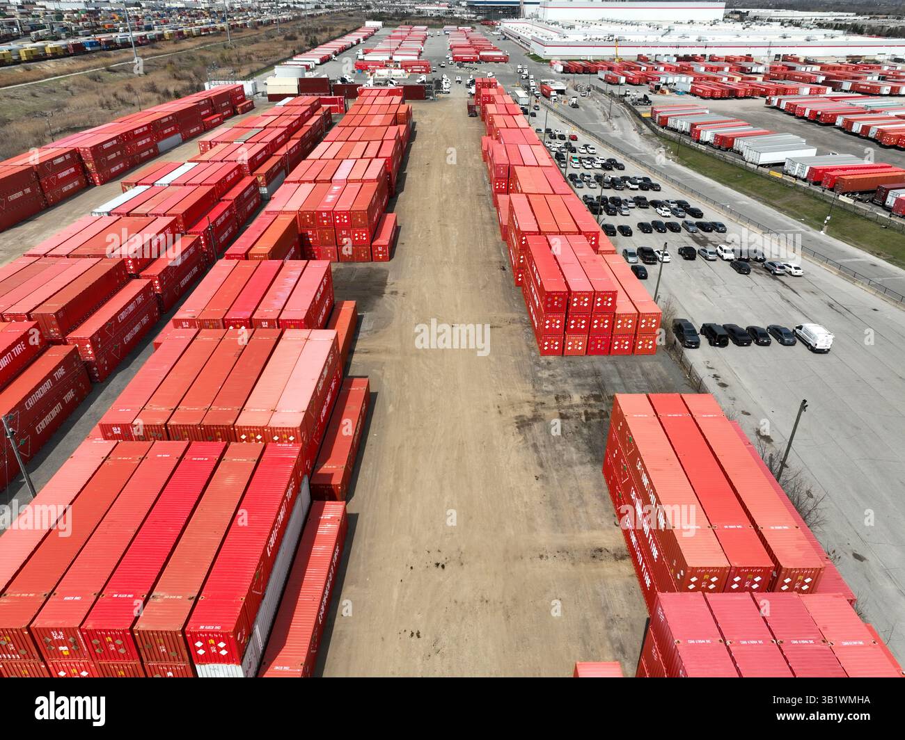 Drone Aerial View of Canadian Tire A.J. Billes Supply Chain ...