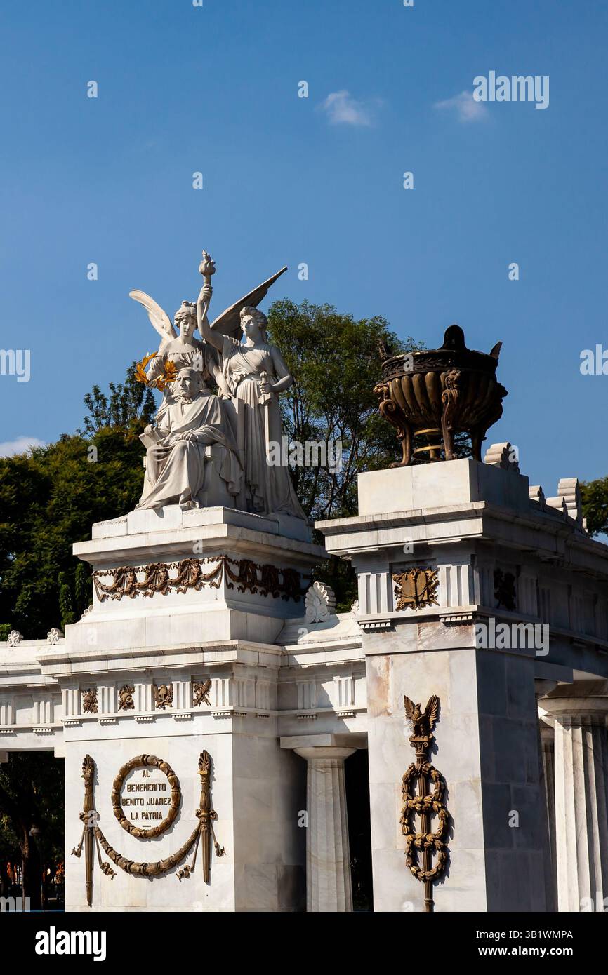 The Benito Juarez Hemicycle is located at the Alameda Central park in ...