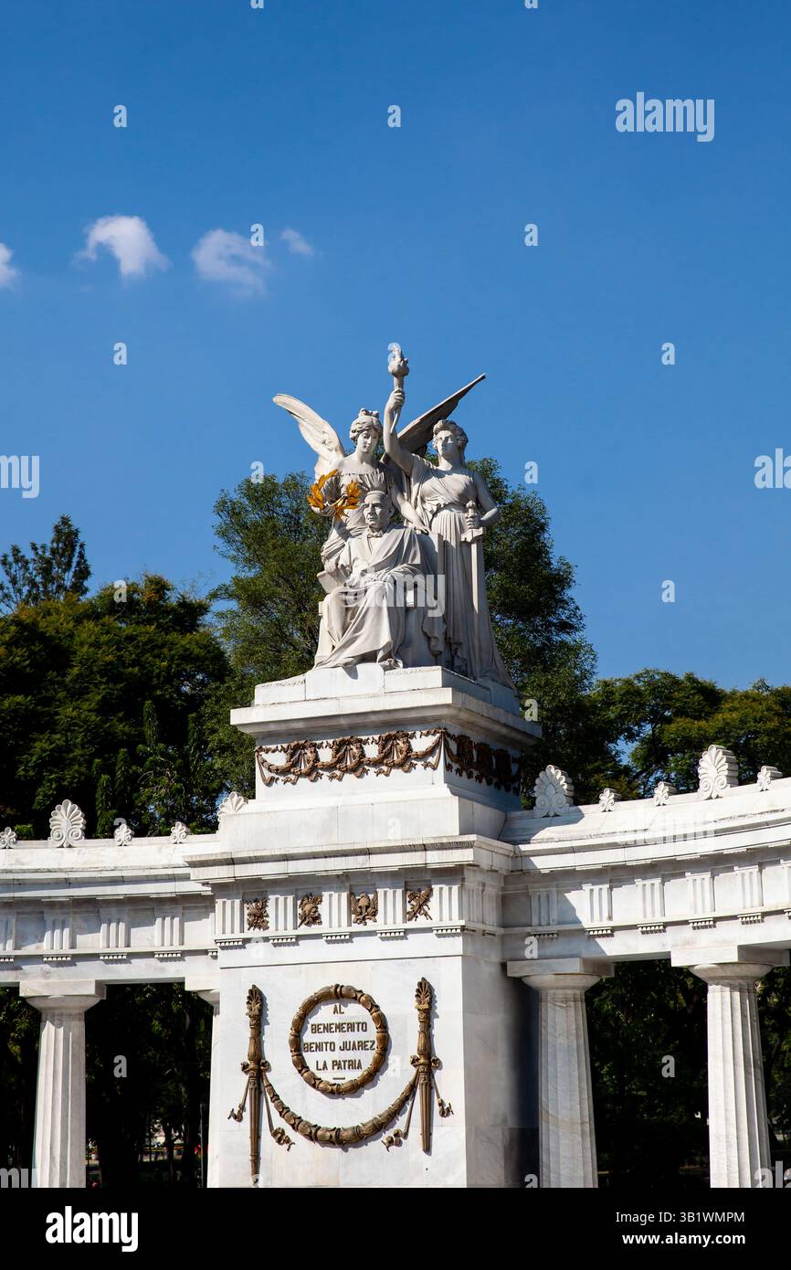 The Benito Juarez Hemicycle is located at the Alameda Central park in ...