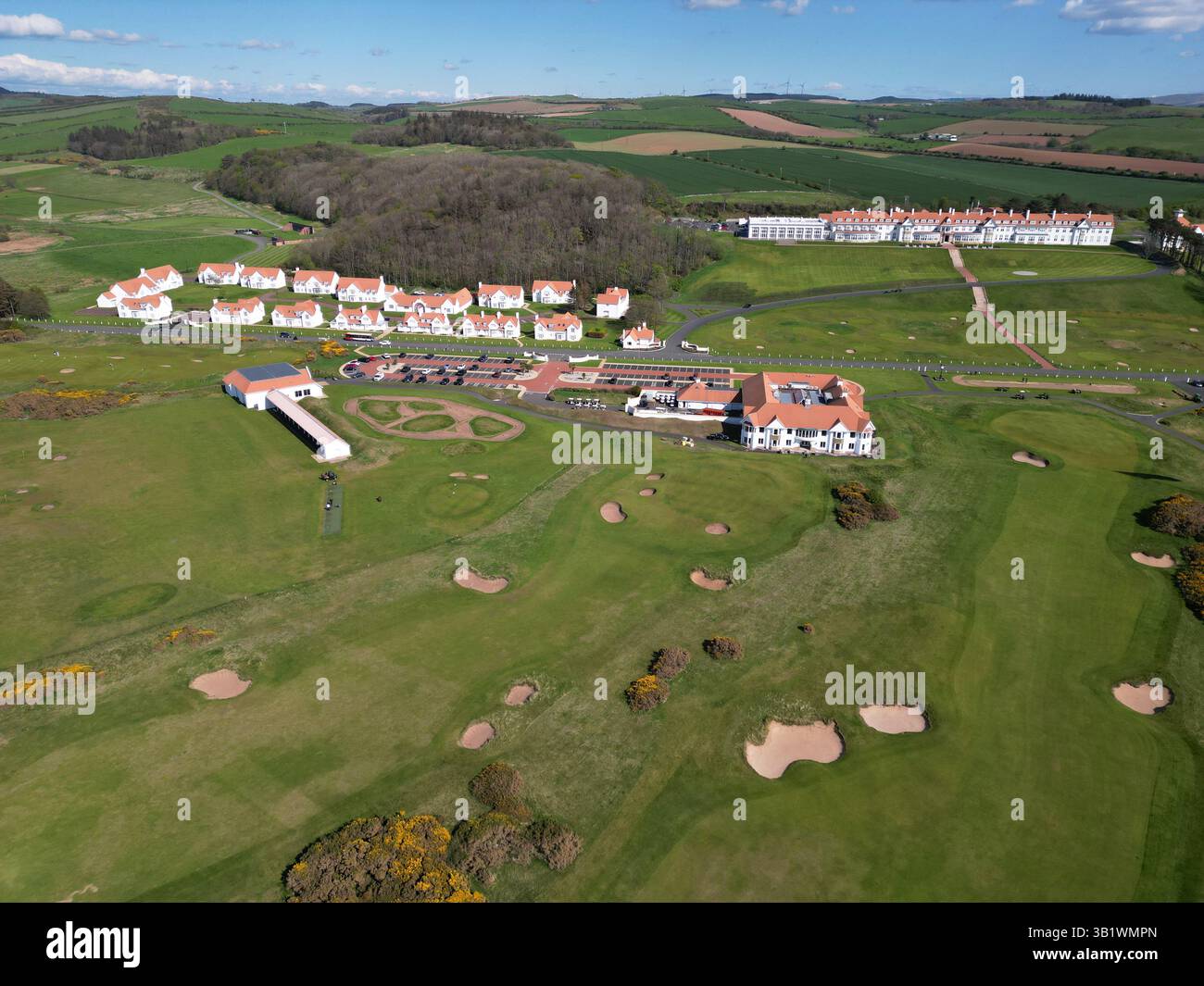 Aerial view of the Trump Turnberry golf course and resort near Girvan ...