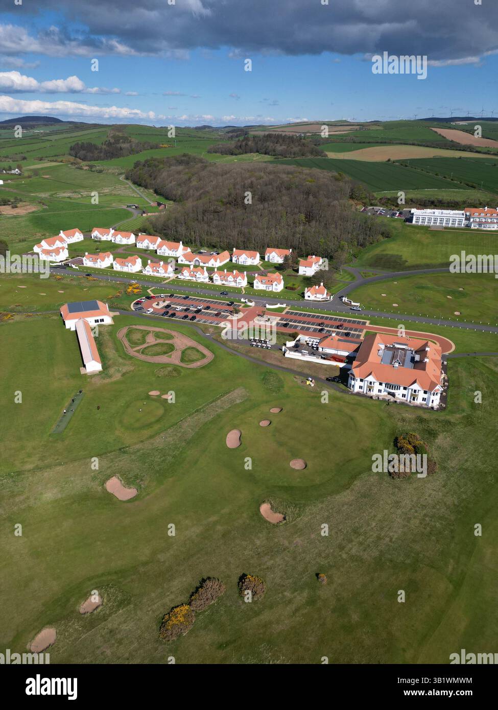 Aerial view of the Trump Turnberry golf course and resort near Girvan in South Ayrshire Scotland ...