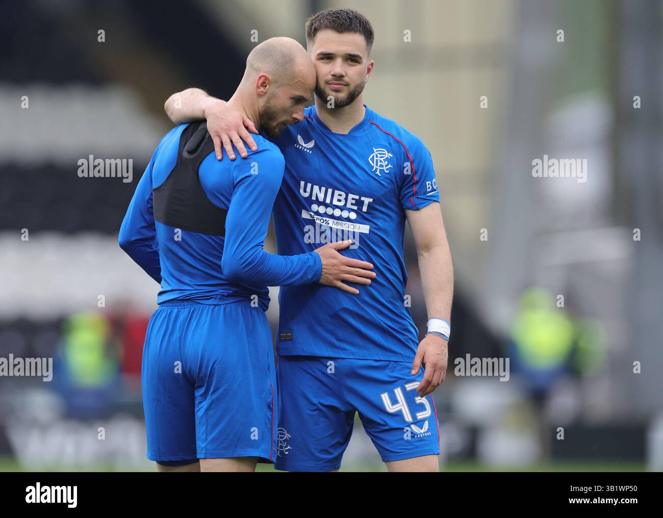 Rangers' Vaclav Cerny and teammate Nicolas Raskin after the William ...