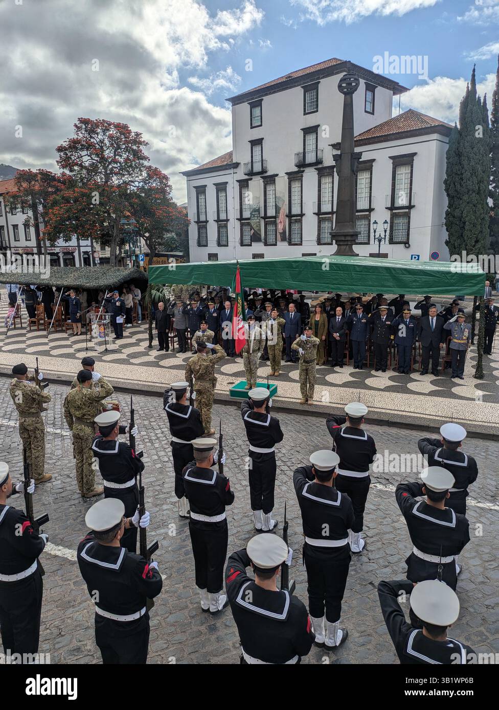 men in formation wearing military uniform in Funchal Madeira Stock ...