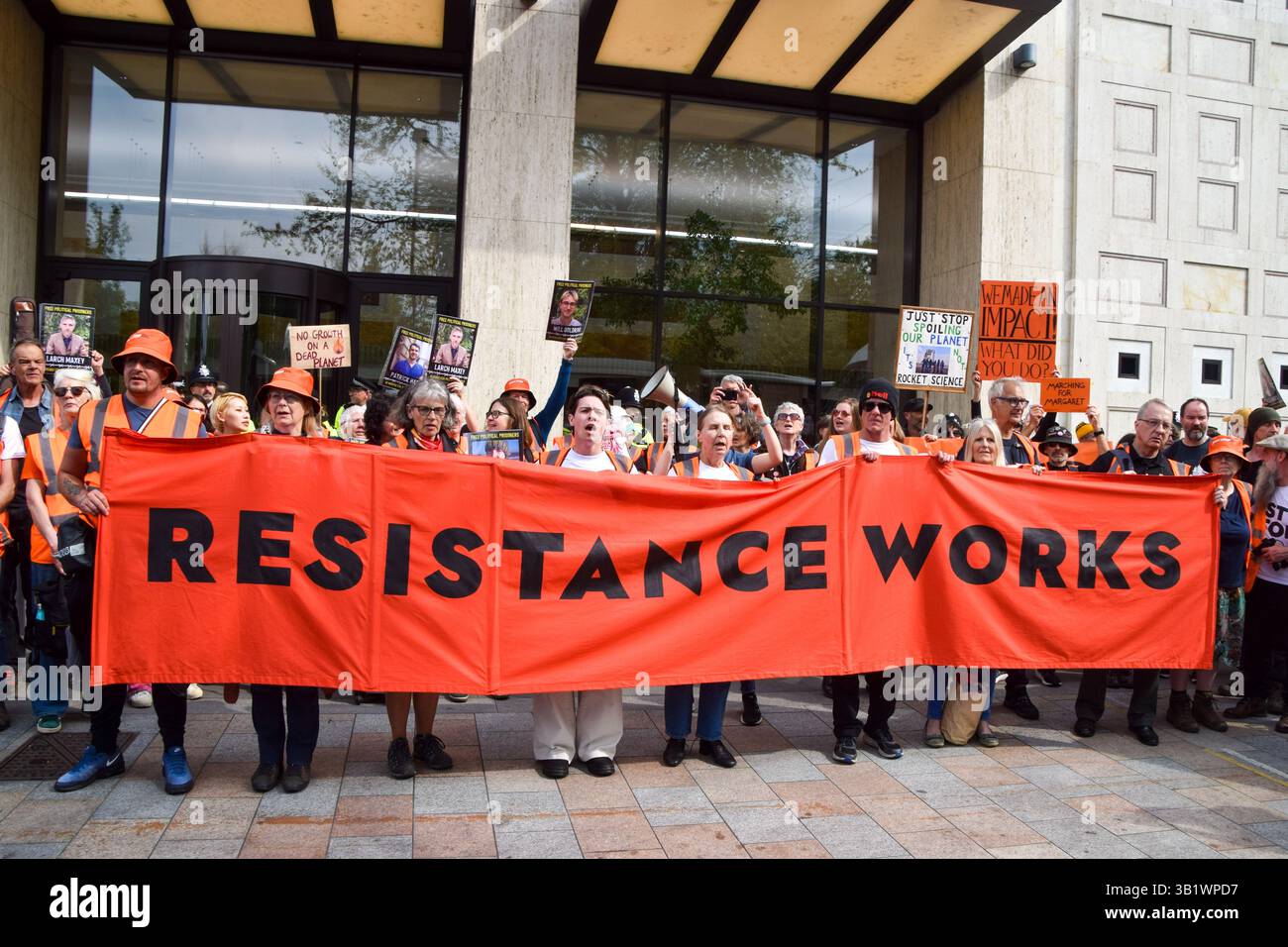 London, UK. 26th April 2025. Just Stop Oil activists gather outside ...