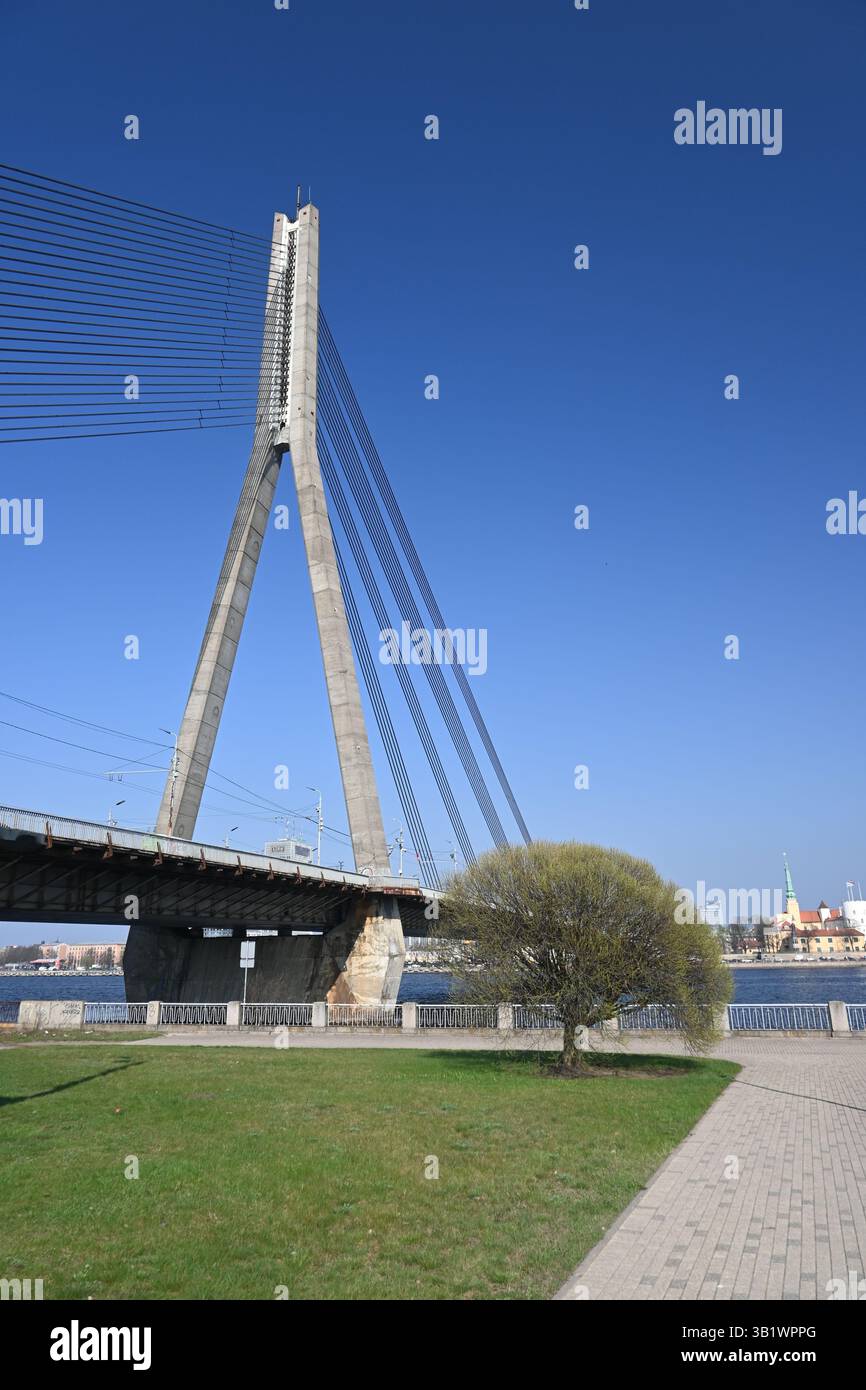 Riga, Latvia, April 17, 2025: Island Bridge in Riga Stock Photo - Alamy