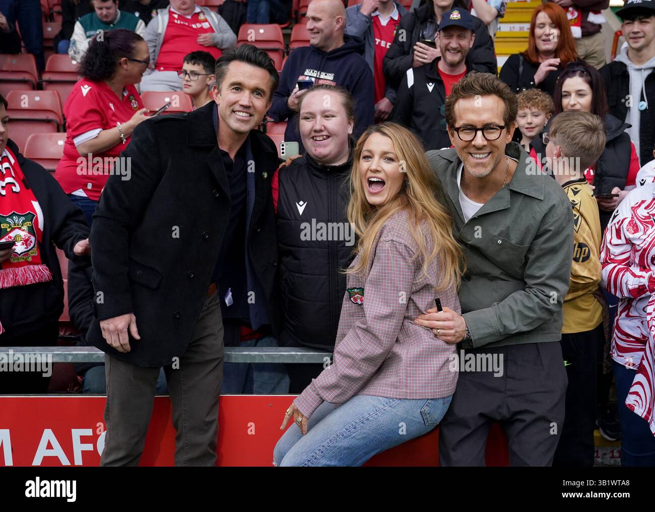 Wrexham co-owners Rob McElhenney (left) and Ryan Reynolds (right) and ...
