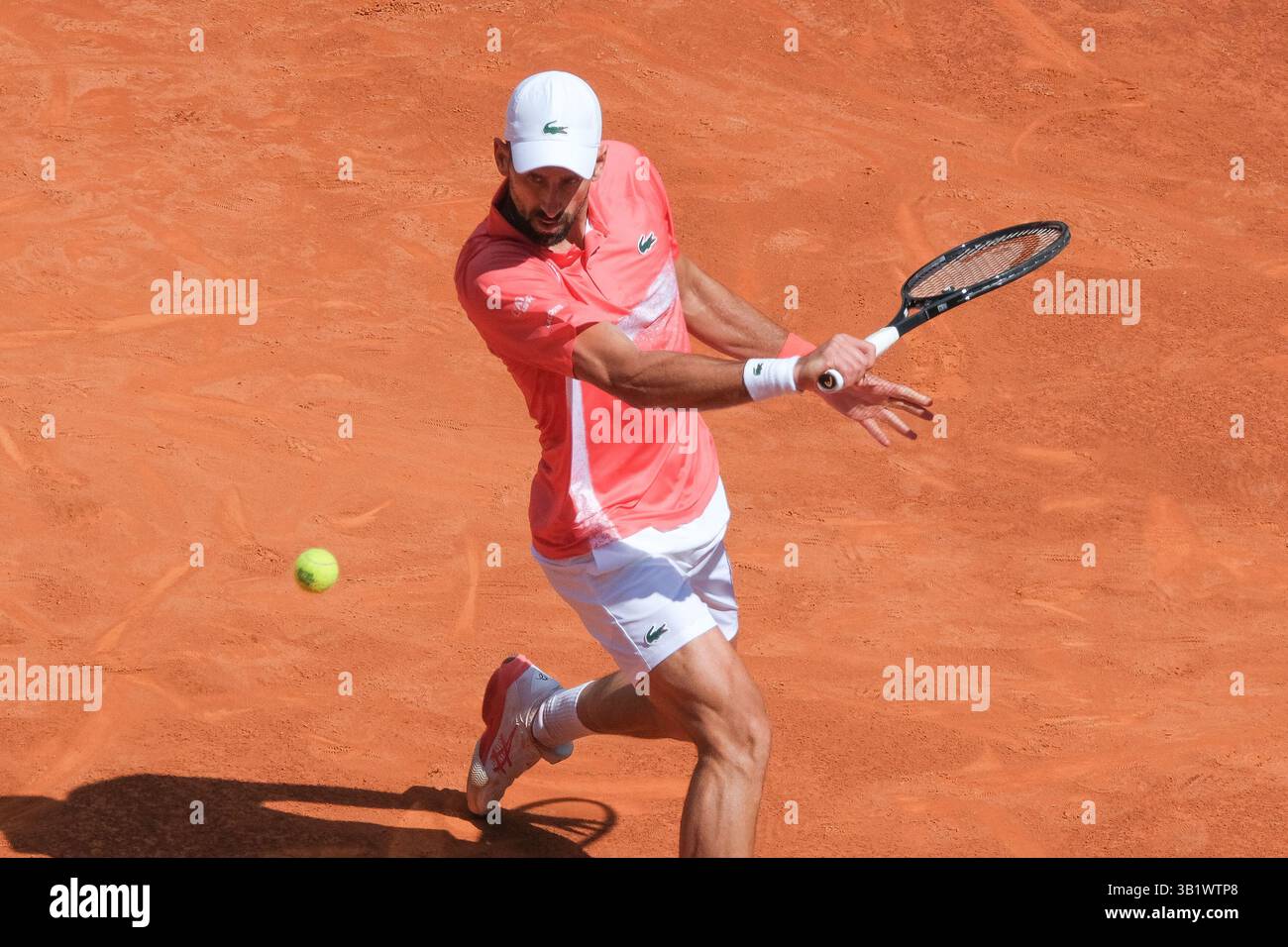 Novak Djokovic of Serbia in action against Matteo Arnaldi the Mutua ...
