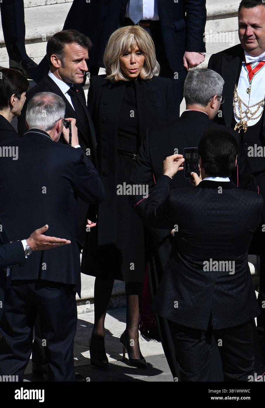 Vatican City, Vatican. 26th Apr 2025. French president Emmanuel Macron ...