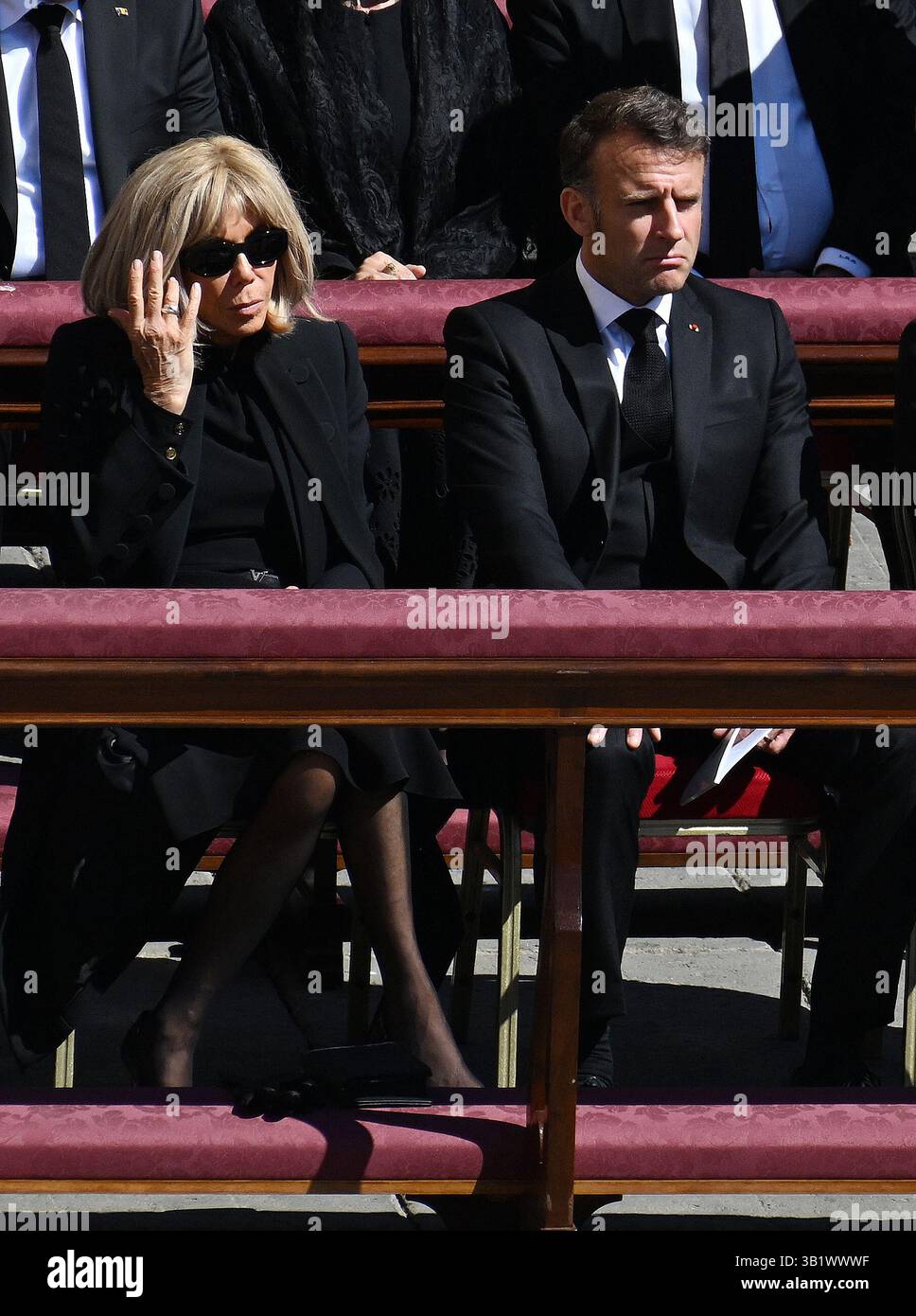 Vatican City, Vatican. 26th Apr 2025. French president Emmanuel Macron ...