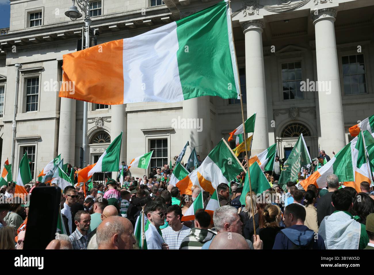 Dublin, Ireland - 26th April 2025 - Thousands of protestors with Irish ...