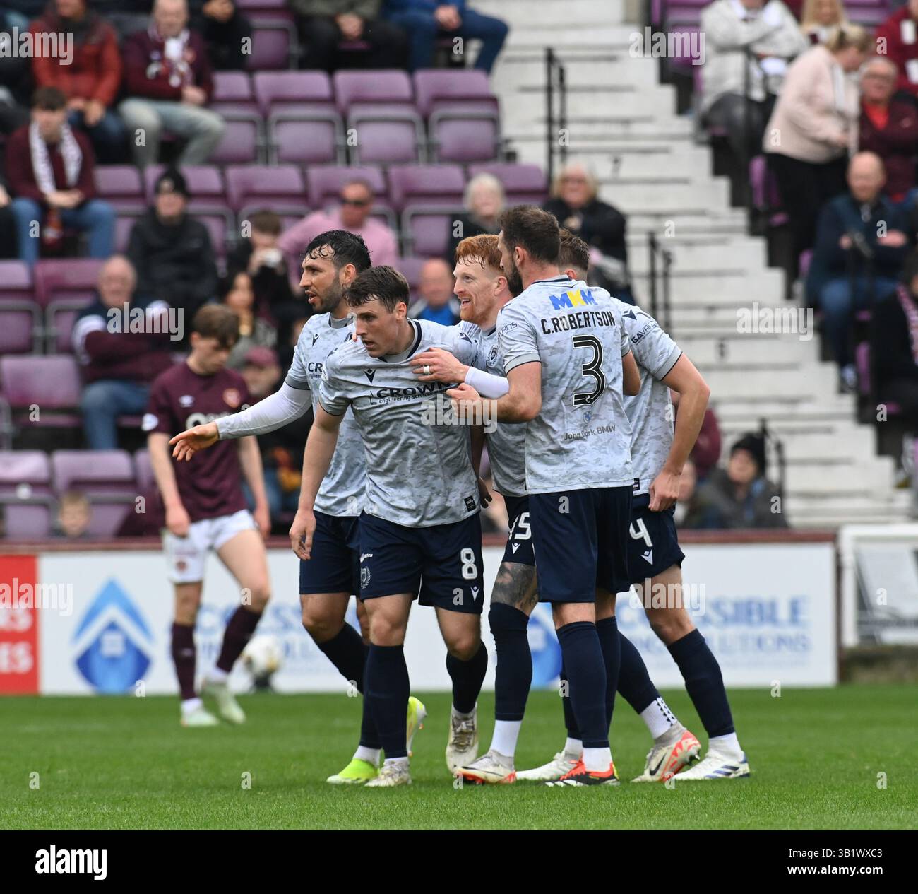 Tynecastle Park .Edinburgh. Scotland UK. 26th April 25 William Hill ...