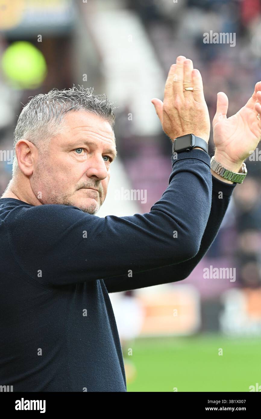 Tynecastle Park .Edinburgh. Scotland UK. 26th April 25 William Hill ...