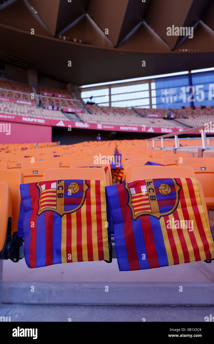 SEVILLE, SPAIN - APRIL 24, 2025: La Cartuja stadium moments before El ...