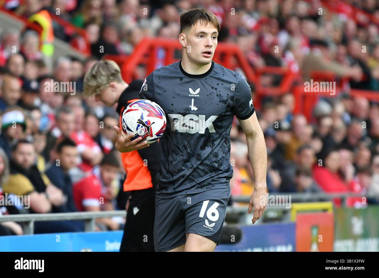Wrexham, UK. 26th Apr 2025. Josh Edwards during the Sky Bet EFL League ...