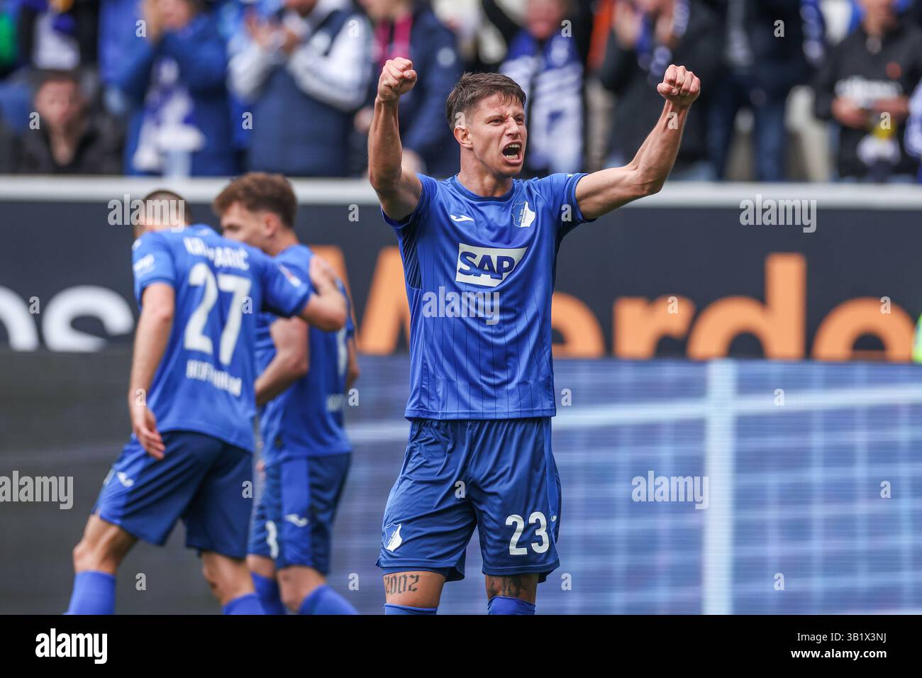 Hoffenheim, Deutschland. 26th Apr, 2025. 26.04.2025, Fussball, Saison ...