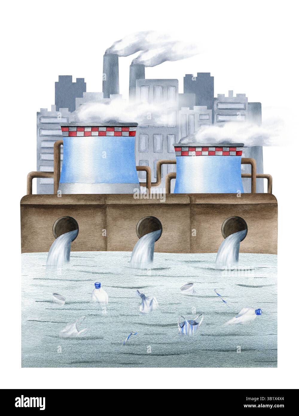 Smoke from chemical factory Cut Out Stock Images & Pictures - Alamy