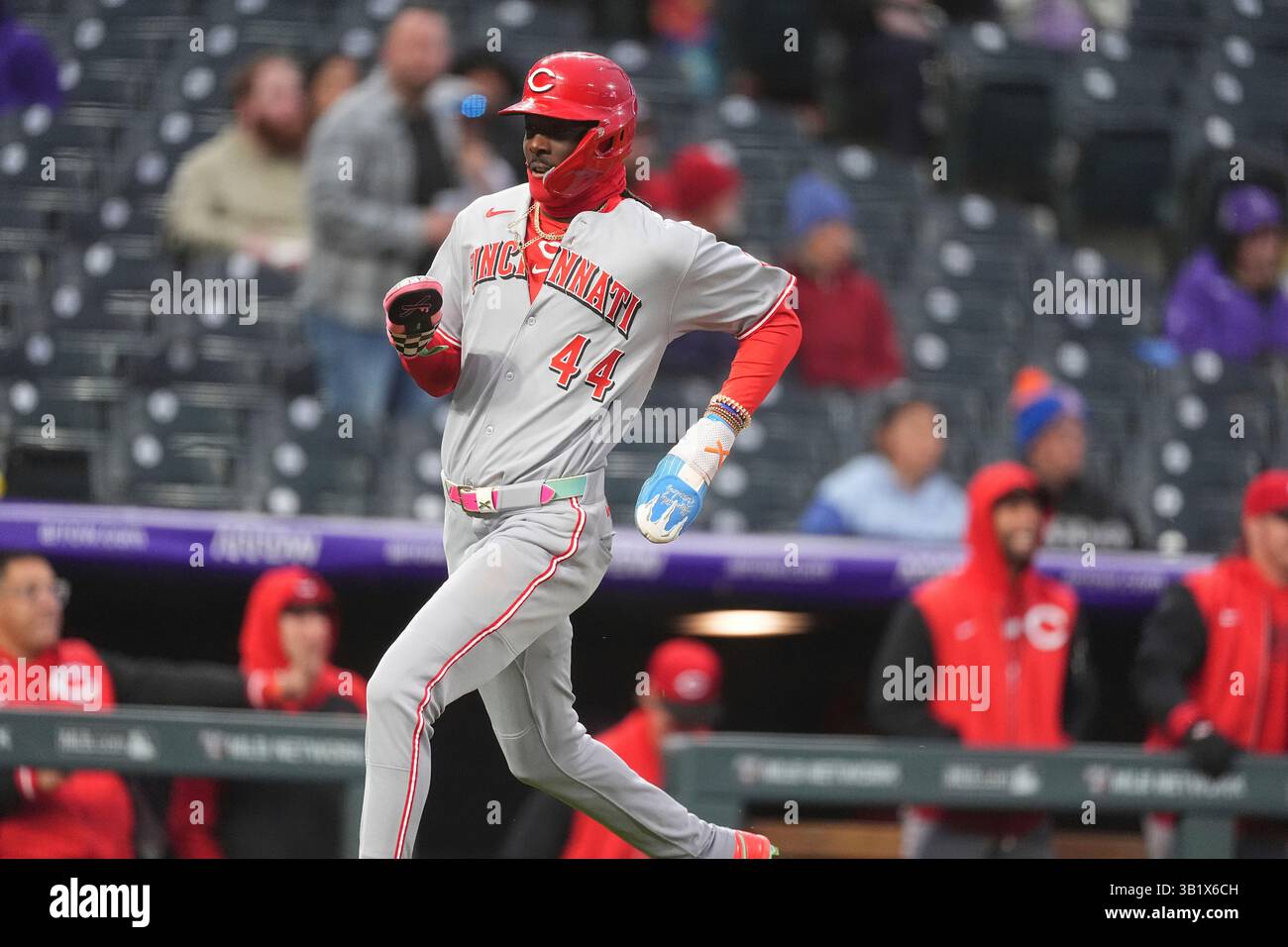 Cincinnati Reds shortstop Elly De La Cruz (44) in the first inning of a ...