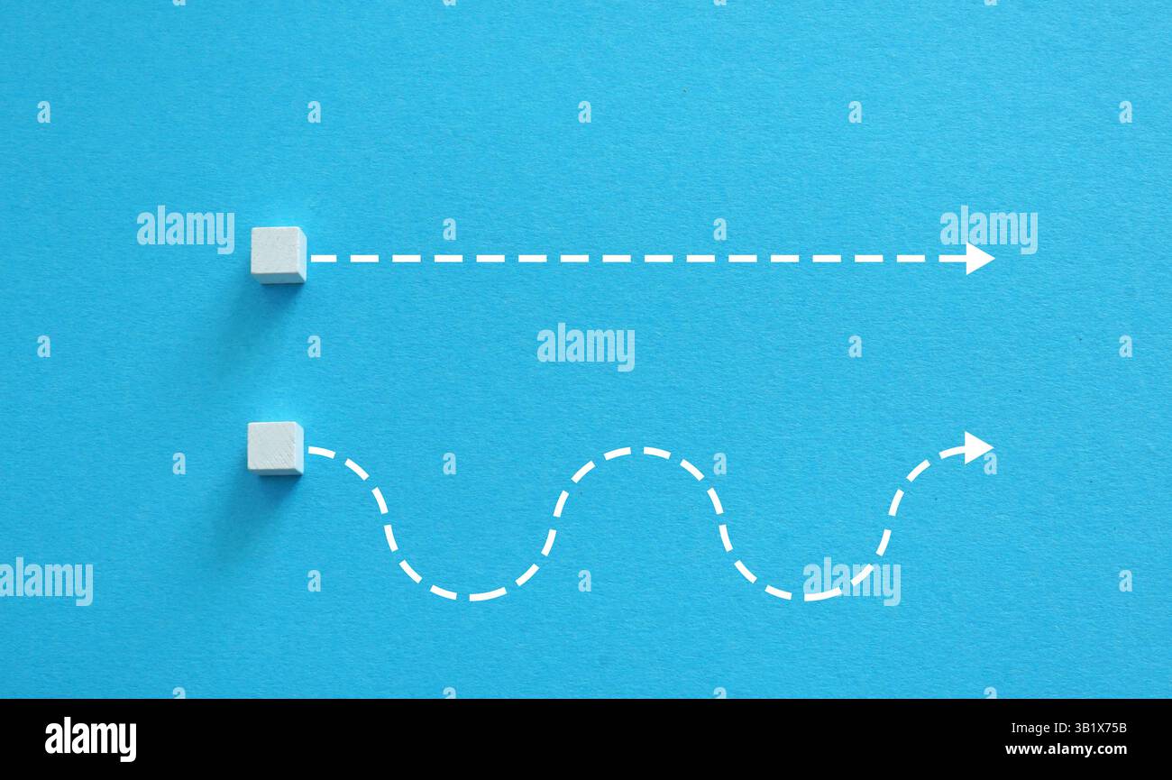 Arrows leading to a target by different paths. Achieving goals Stock ...
