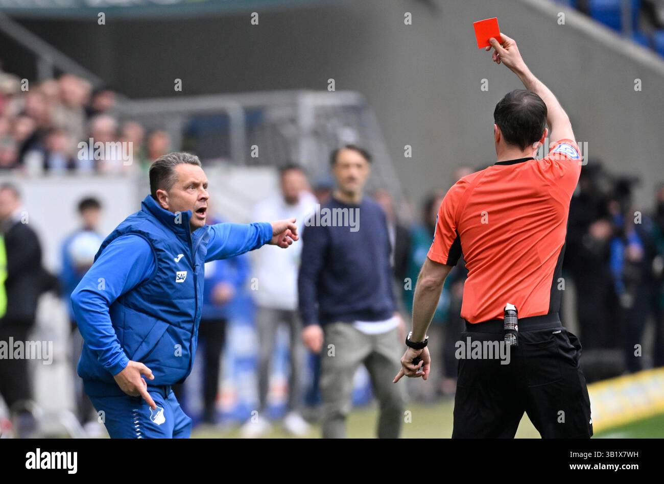 Sinsheim, Deutschland. 26th Apr, 2025. Schiedsrichter Referee Benjamin ...