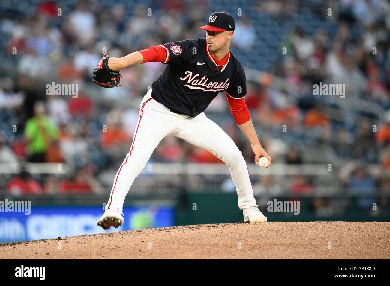 Washington Nationals starting pitcher MacKenzie Gore in action during a ...