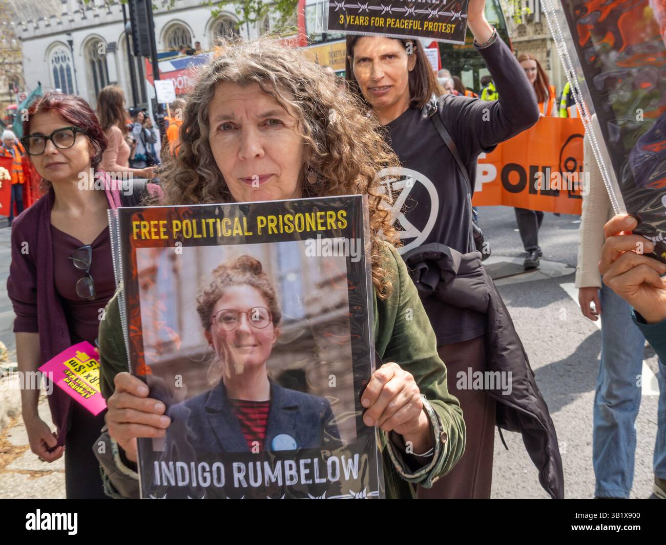 London, UK. 26 April 2025. Indigo Rumbelow photo. Hundreds of Just Stop ...