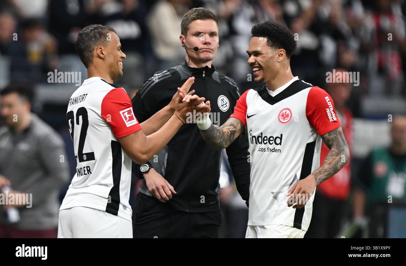 26 April 2025, Hesse, Frankfurt/Main: Soccer: Bundesliga, Eintracht ...