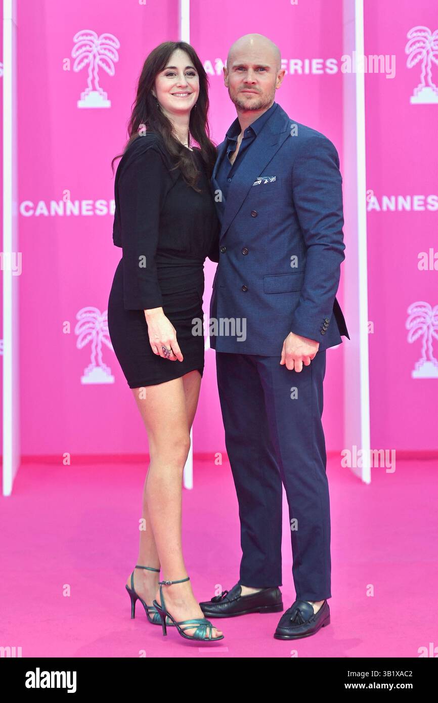 Eleonore Bernheim and Nicolas Gob during the 8th Canneseries ...