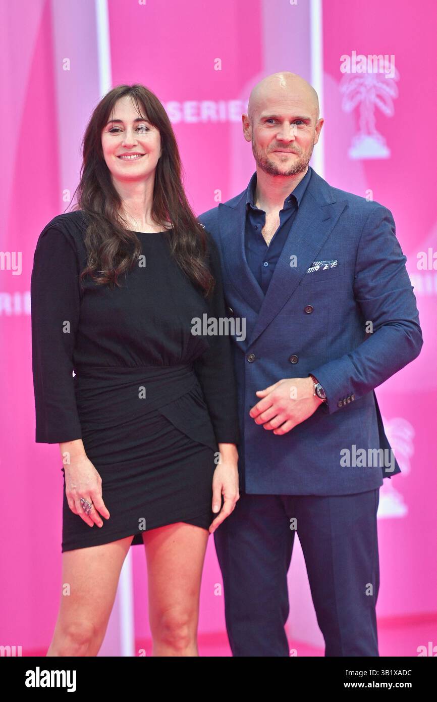Eleonore Bernheim and Nicolas Gob during the 8th Canneseries ...