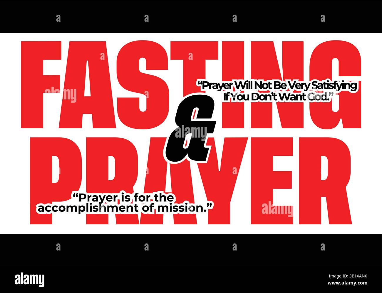 Fasting and Prayer Christian Typography Banner – Bold Faith-Based ...
