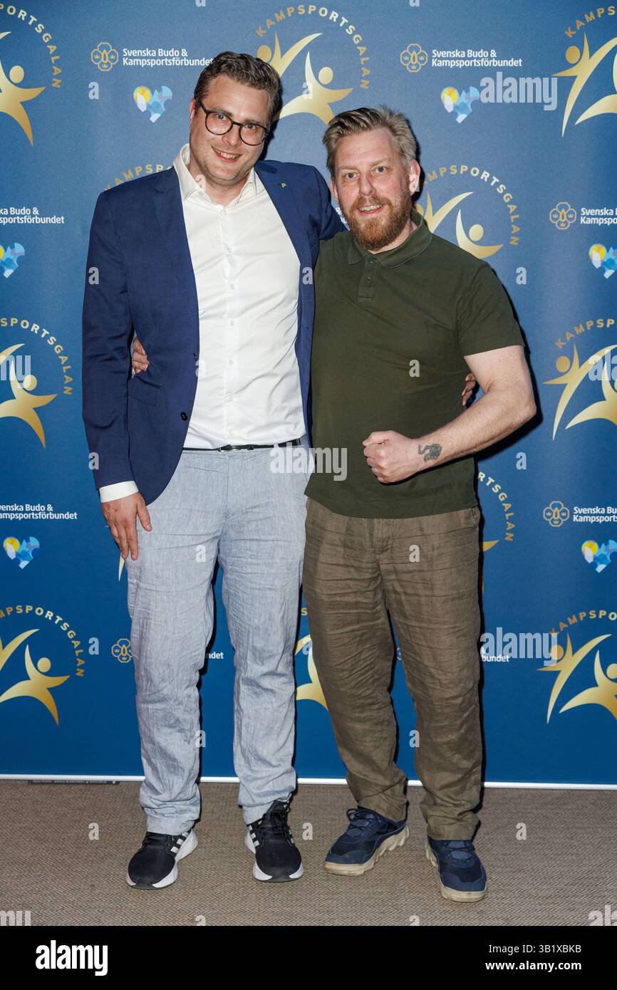 Stockholm, Sverige. 26th Apr, 2025. 250426 Erik Gahnertz med sällskap ...