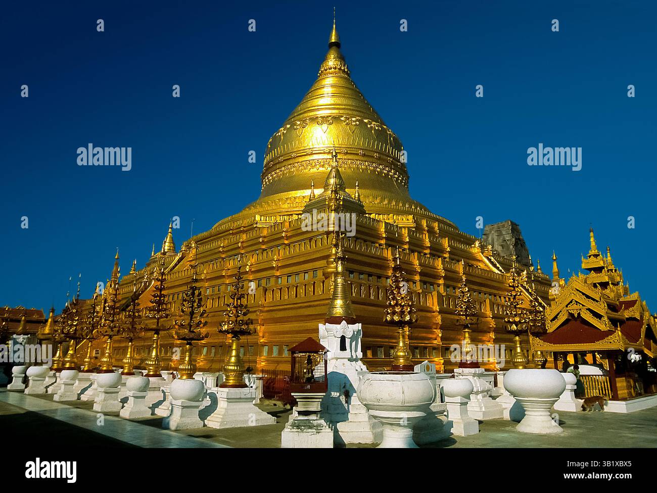 Myanmar Burma Bagan Shweizigon Pagoda One of the most important pagodas ...