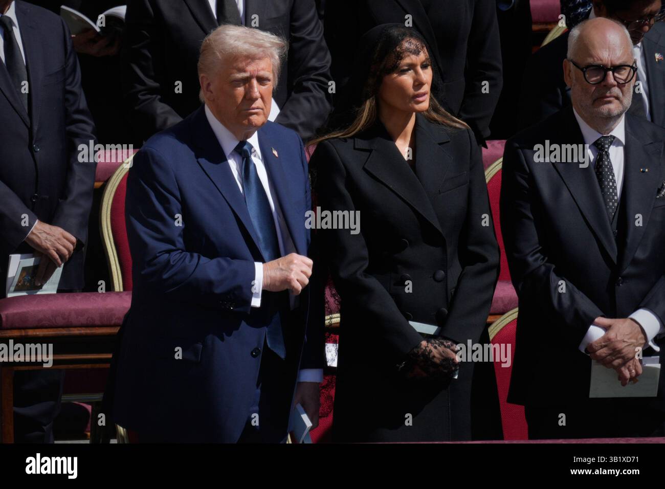 Rome, Italy. 26th Apr, 2025. US President Donald Trump and Melania ...
