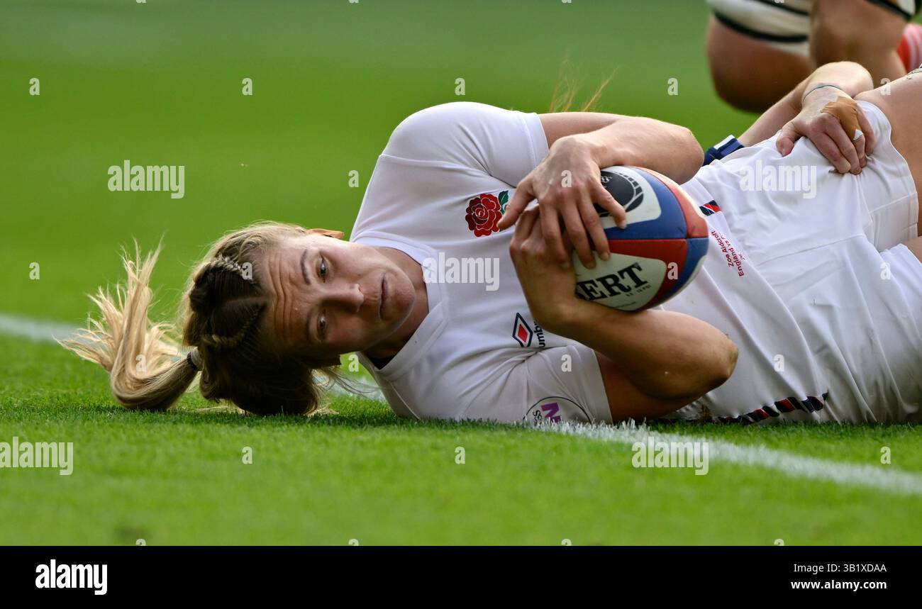Twickenham, United Kingdom. 26th Apr, 2025. Womens Six Nations. England ...