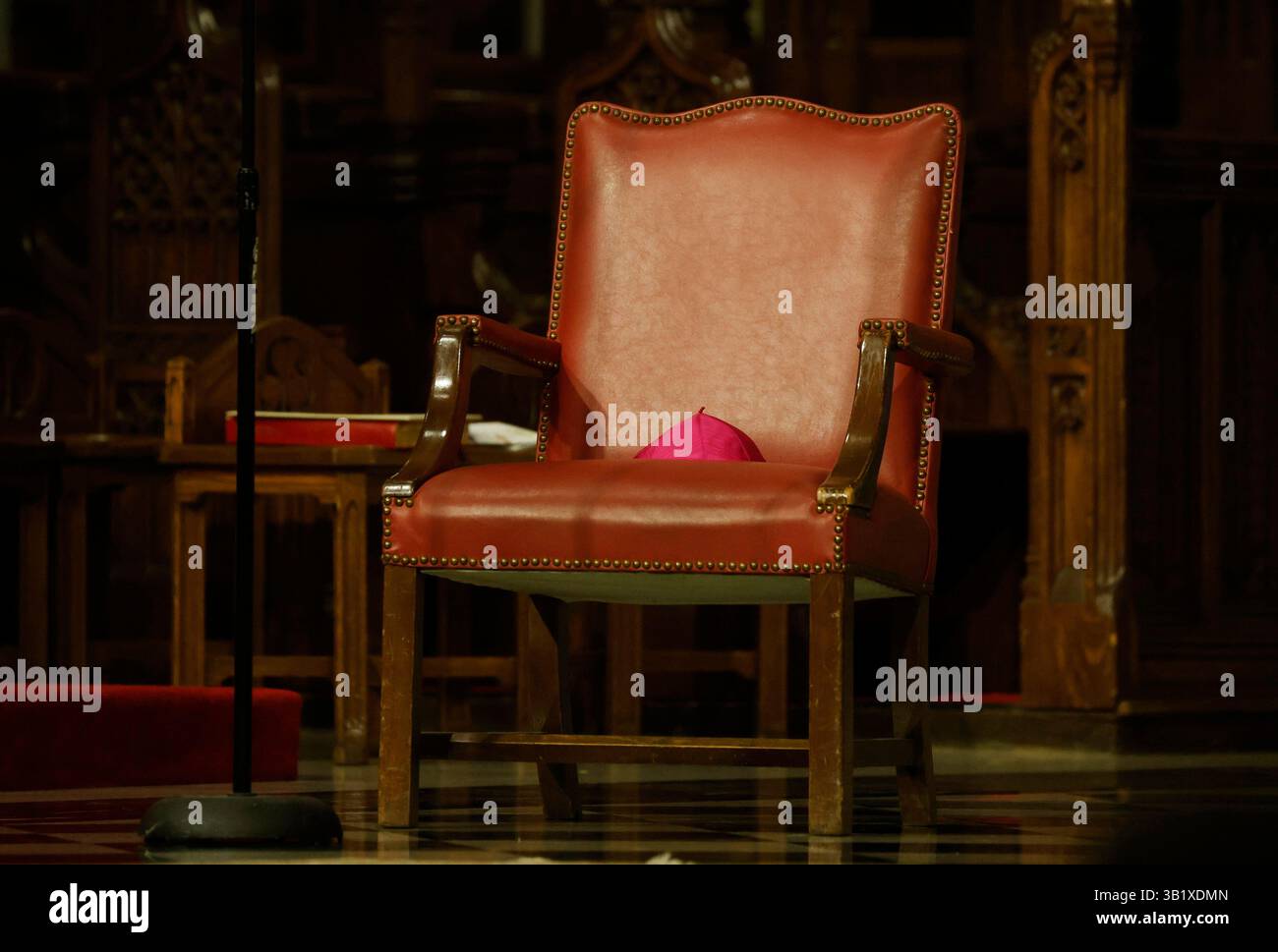 New York, United States. 26th Apr, 2025. A Red Zucchetto (Catholic ...