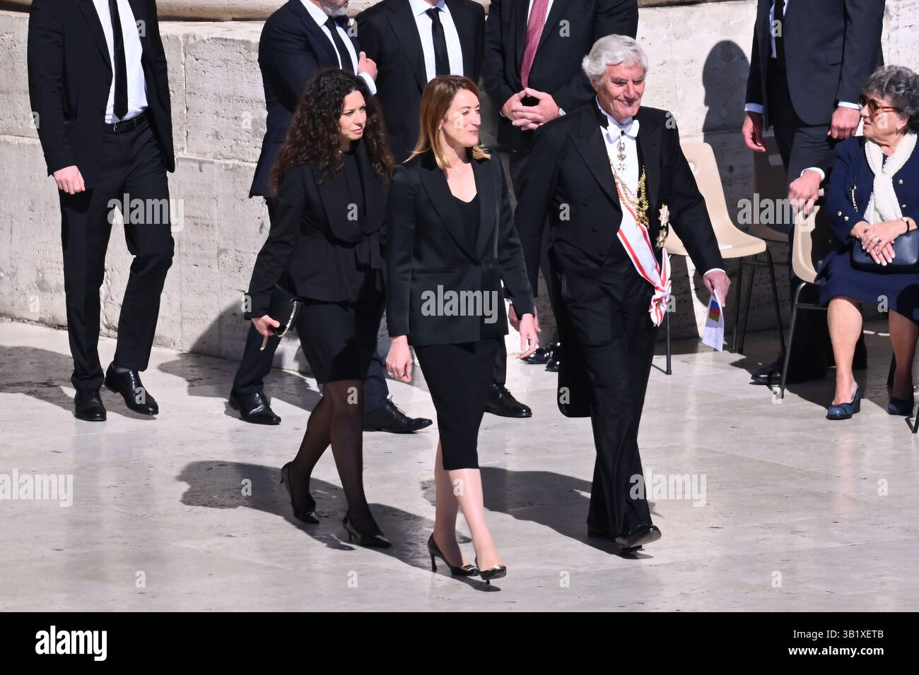 Rome, Italy. 26th Apr, 2025. Roberta Metsola during the Funeral Mass of ...